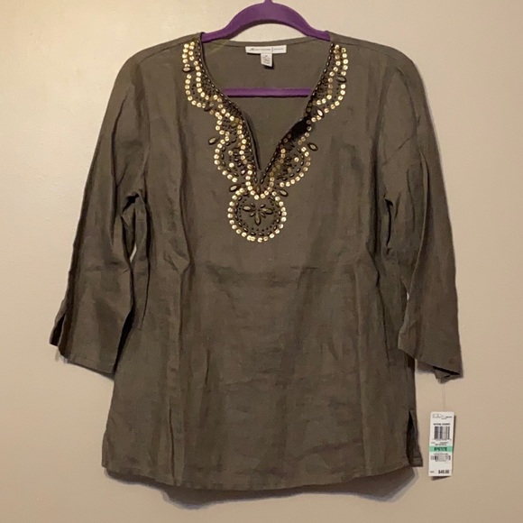 JM Collection | Tops | Jm Collection Brown Blouse Small | Poshmark